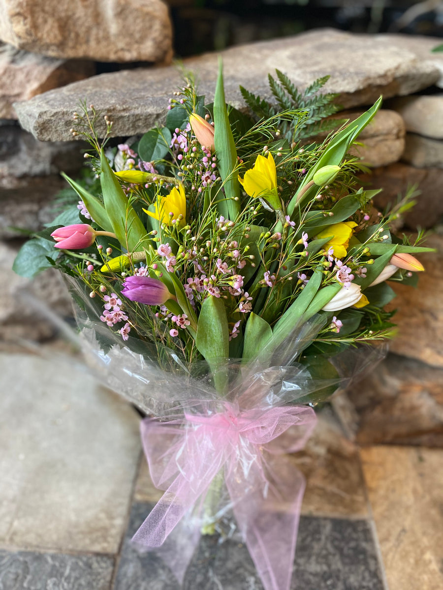 Spring Has Sprung -Wrapped Bouquet – Nicola Flora